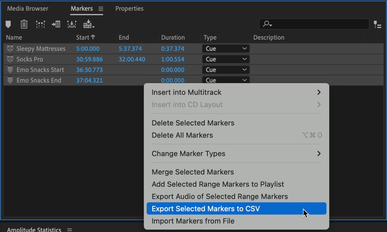 Importing midroll markers from Audition & Audacity – Audioboom Help